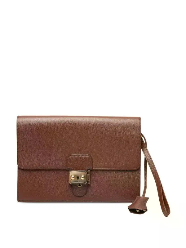 Hermès 1995 Courchevel Jet Pochette Clutch Bag