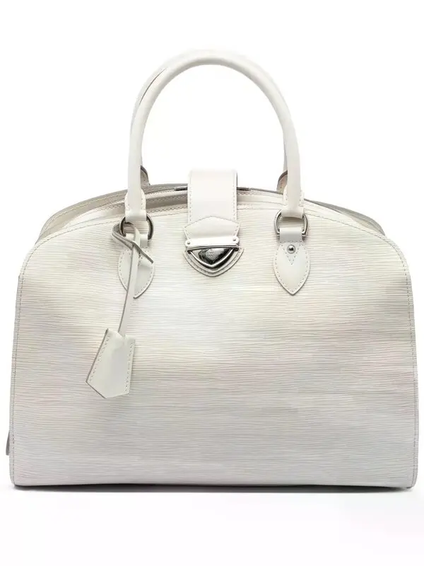 LOUIS VUITTON 2012 Epi Pont Neuf Gm Handbag - White