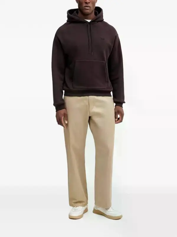 Lacoste Logo Patch Drawstring Hoodie