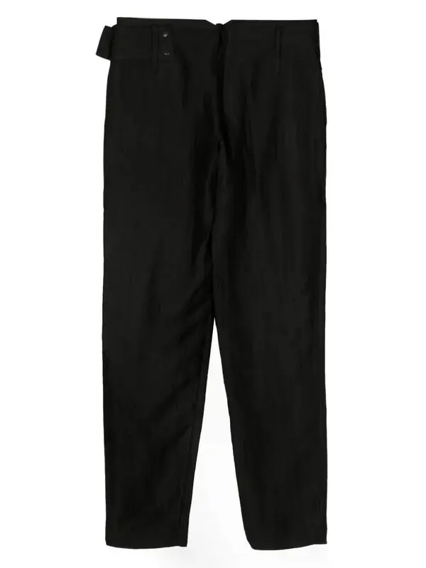 Yohji Yamamoto Belted Straight-leg Trousers