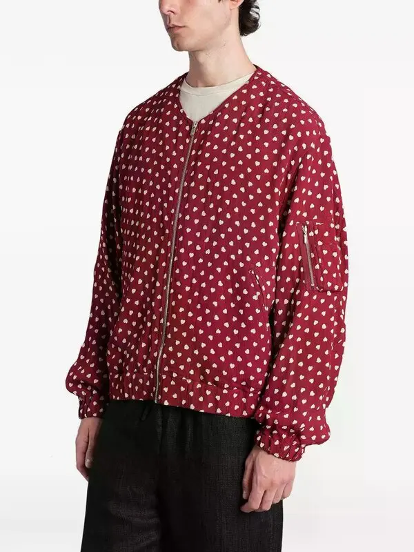 Needles Heart-print Bomber Jacket