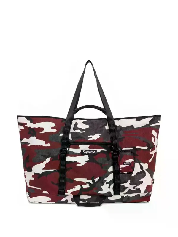 Supreme Camouflage Print Ripstop Tote Bag - Red