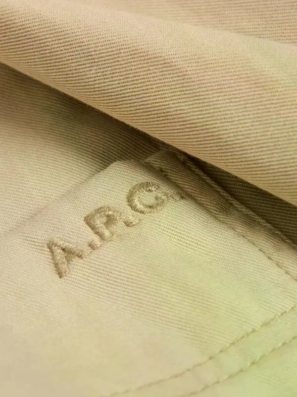 A.p.c. Logo-embroidered Chest-pocket Jacket - Neutrals
