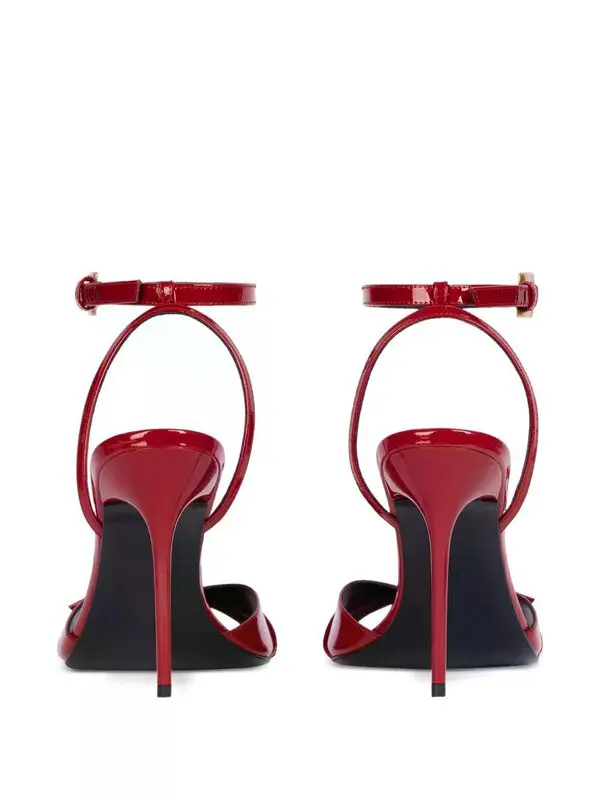 Balmain Anthem Sandals In Smooth Calfskin Leather