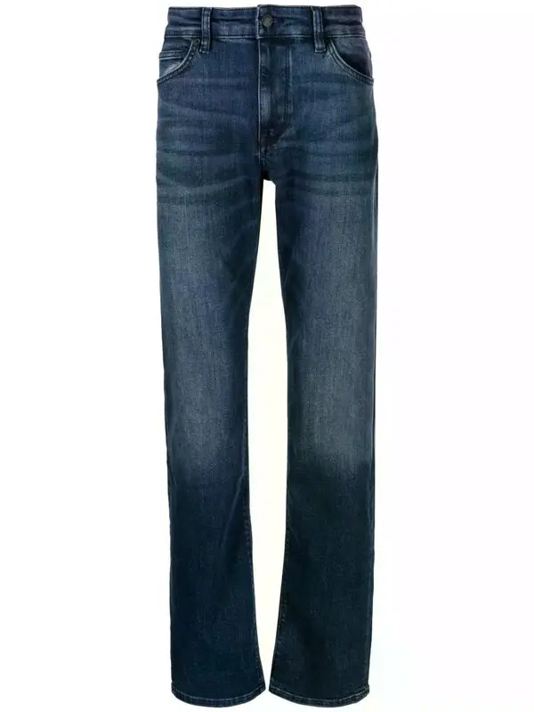 BOSS Logo Patch Straight Leg Jeans