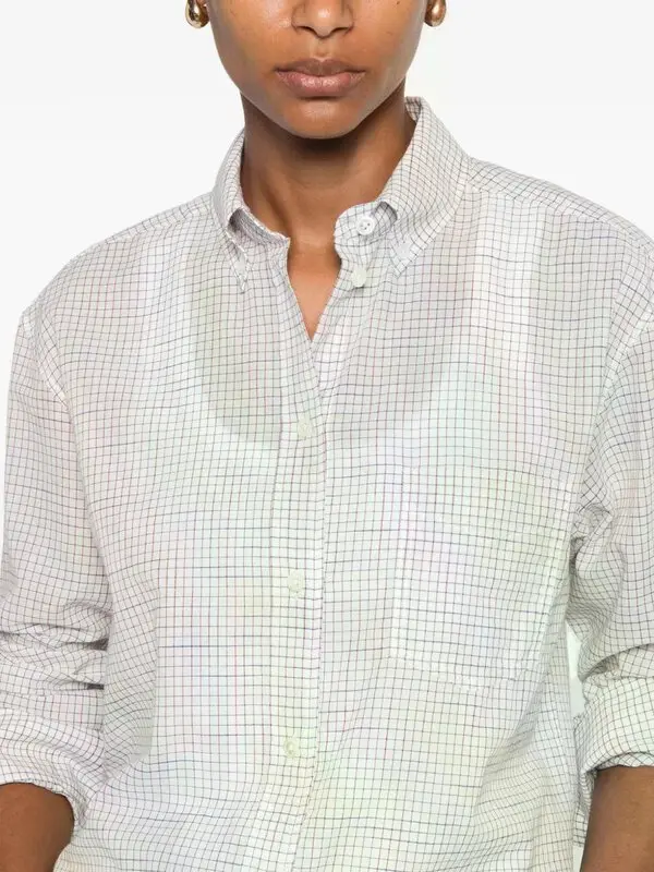 THE ROW Dalan Check-pattern Long-sleeve Shirt