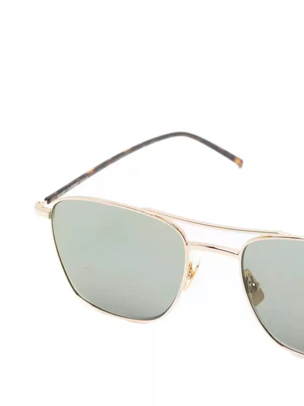 Saint Laurent Rectangle Frame Sunglasses - Gold