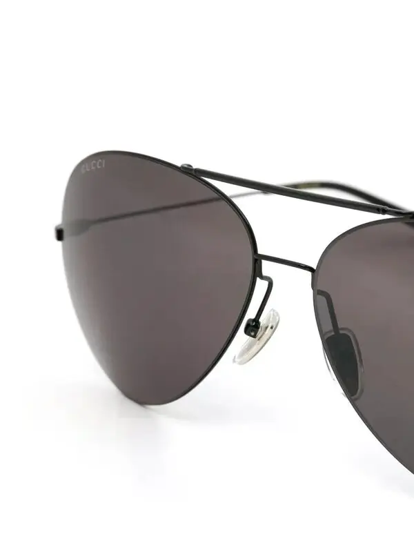 Gucci Pilot Frame Double Bridge Sunglasses