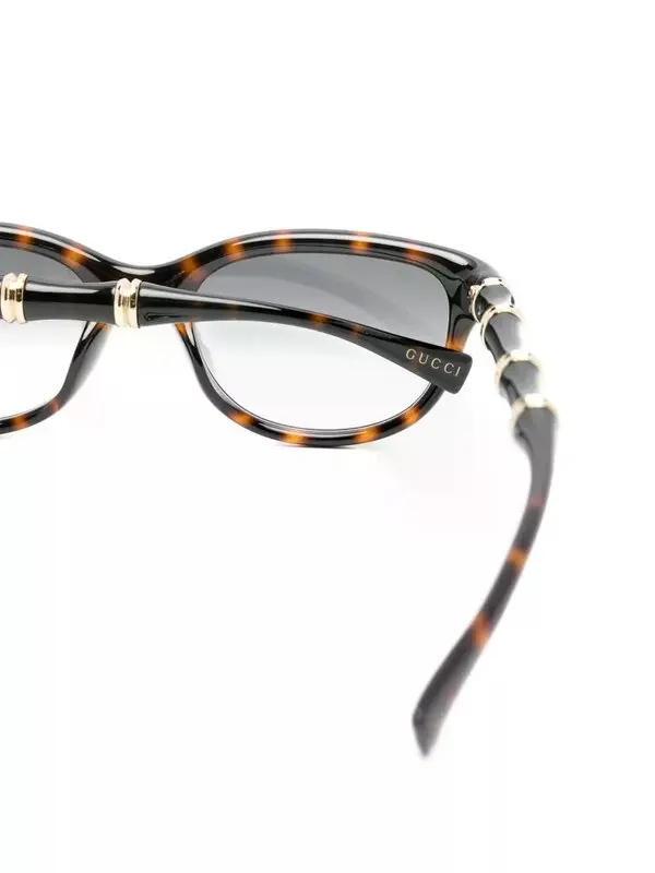 Gucci Tortoiseshell-effect Cat-eye Sunglasses - Brown