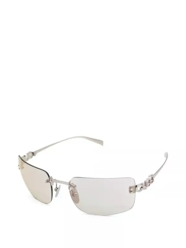 Gucci Rimless Rectangle-frame Sunglasses - Silver