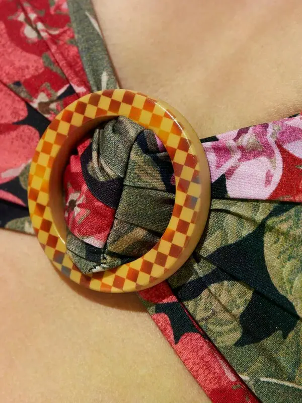 Beach Riot Rita Ruffled Floral Bikini Top