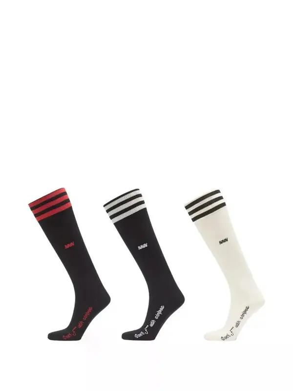 Adidas X Avavav Knee Stripe-detail Socks Set - Black