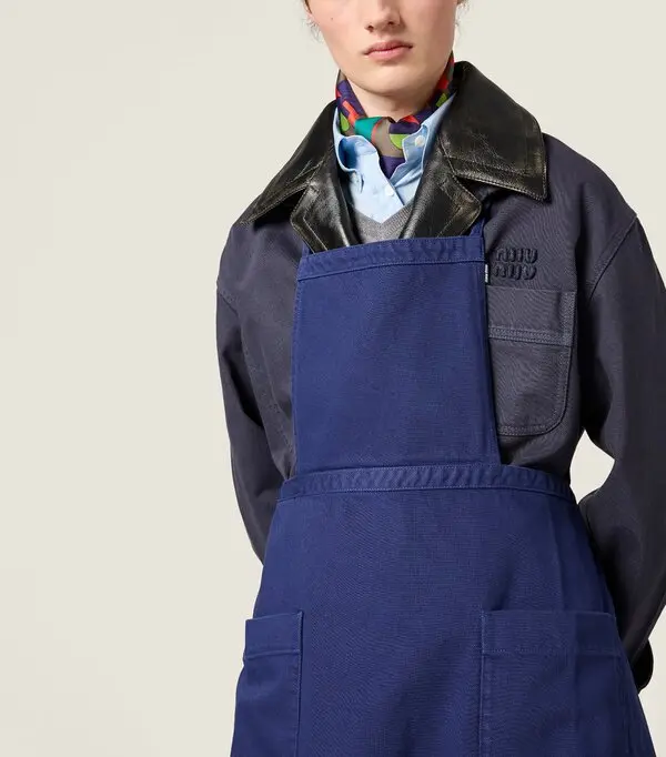 Miu Miu Garment-dyed Gabardine Apron