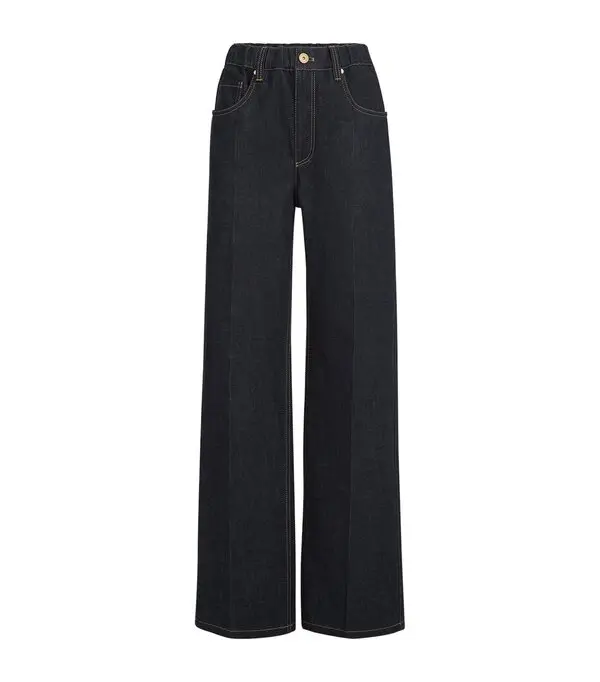 Brunello Cucinelli Loose Fit Jeans With Monili Embellishments - Blue