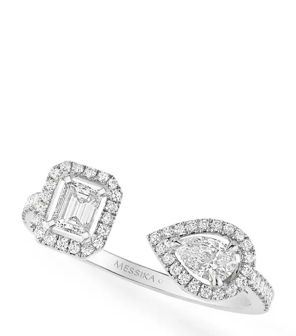 Messika My Twin White Gold And Diamond Ring - Silver
