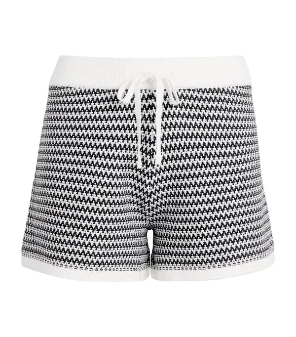Varley Cotton Knitted Zigzag Shorts - Grey