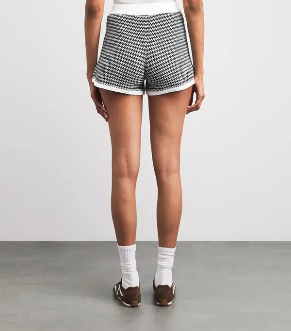 Varley Cotton Knitted Zigzag Shorts - Grey