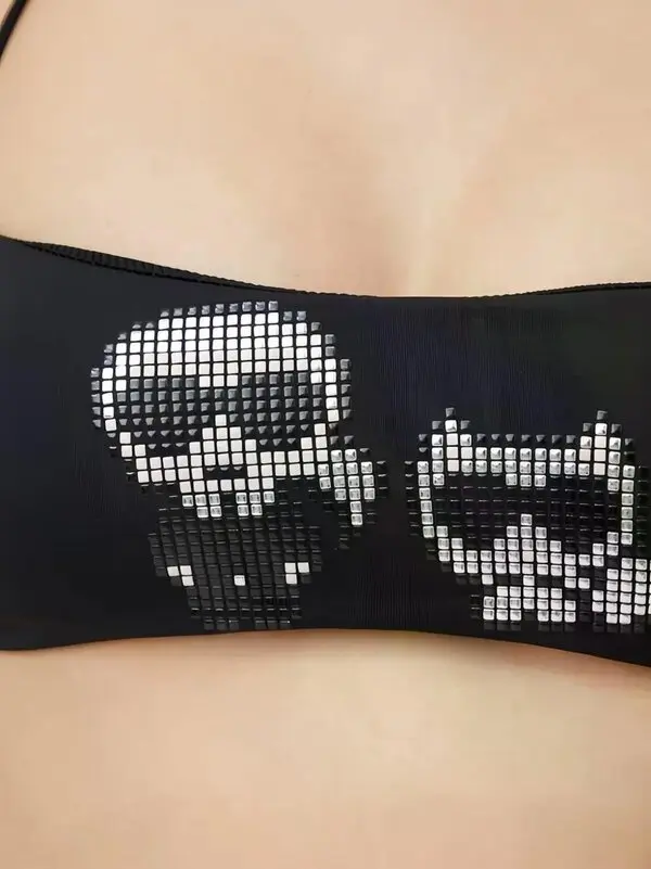 Karl Lagerfeld Embellished Bikini Top