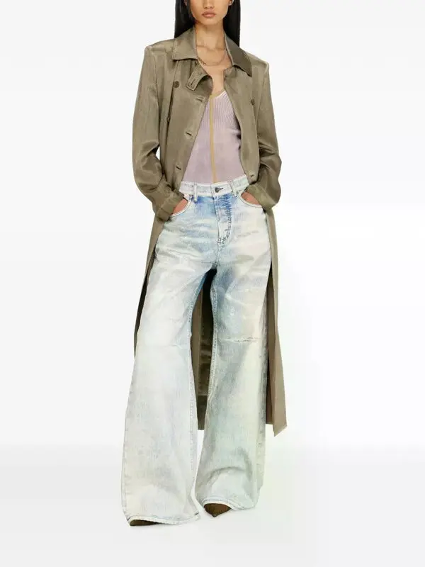 DIESEL® Trench Coat In Crinkled Satin
