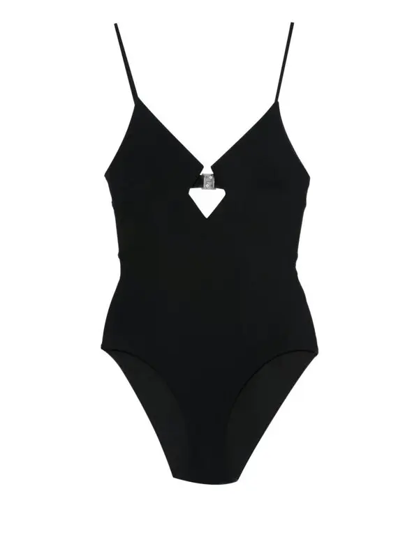 Zimmermann V-neck Cut-out One-piece Swimsuit - Black