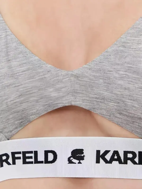 Karl Lagerfeld Logo-tape Cut-out Bra
