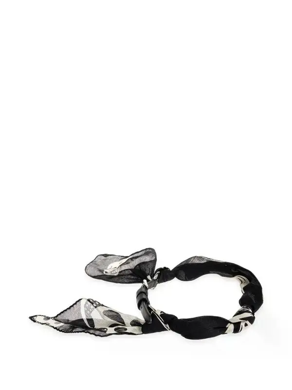 Alexander McQueen Skull Scarf Double Wrap Bracelet