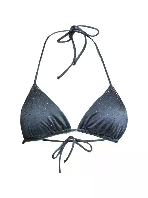 MC2 SAINT BARTH Embellished Halterneck Bikini Top