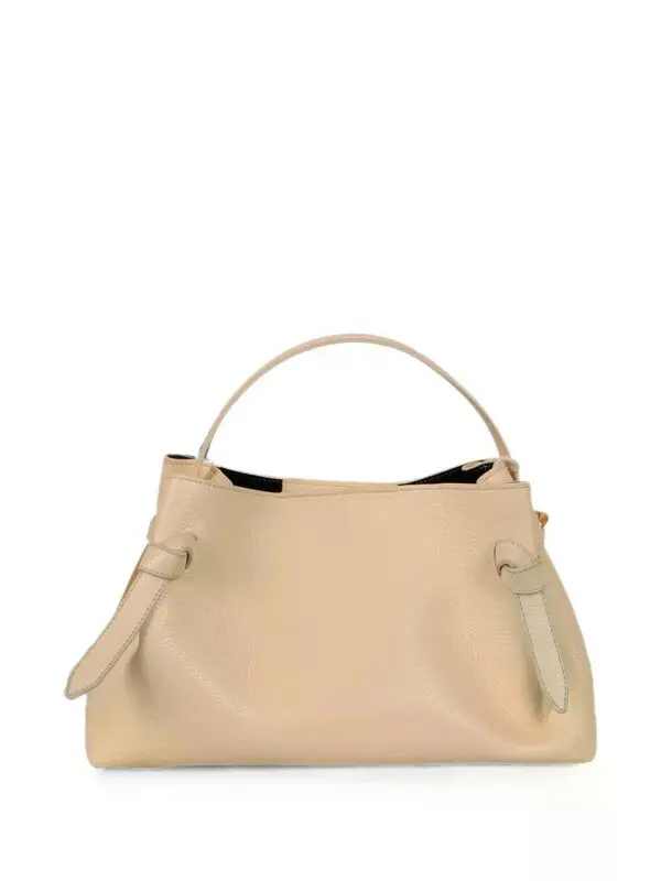 Yuzefi Knot-detail Leather Handbag - Neutrals