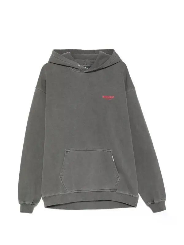 REPRESENT Owners' Club Logo-print Cotton Hoodie - Grey