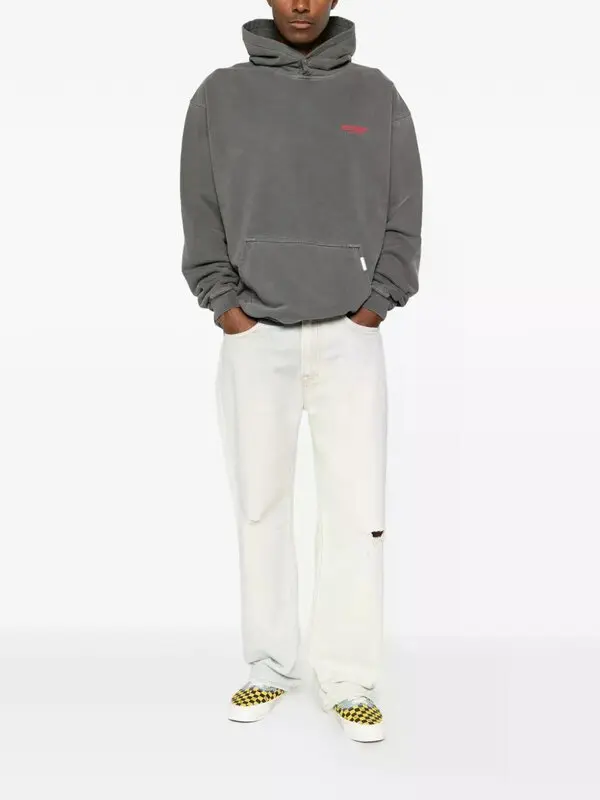 REPRESENT Owners' Club Logo-print Cotton Hoodie - Grey