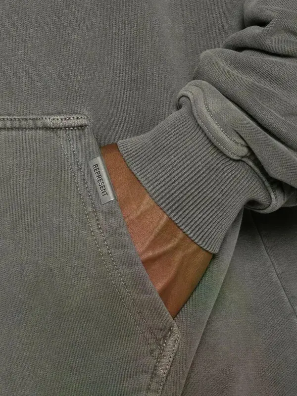 REPRESENT Owners' Club Logo-print Cotton Hoodie - Grey