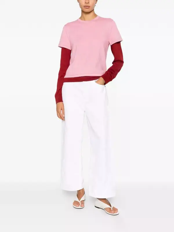 Guest In Residence Layered Effect Crew Neck Sweater