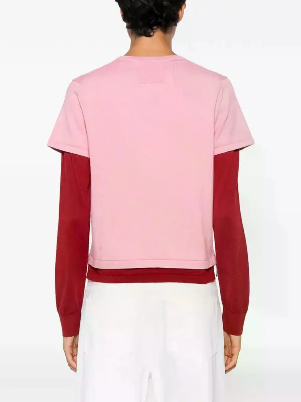 Guest In Residence Layered Effect Crew Neck Sweater