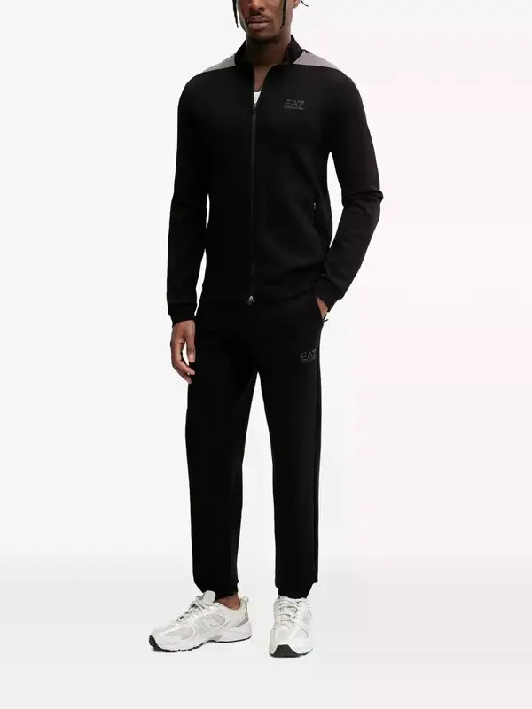 EA7 Logo-print Zip-up Sweater