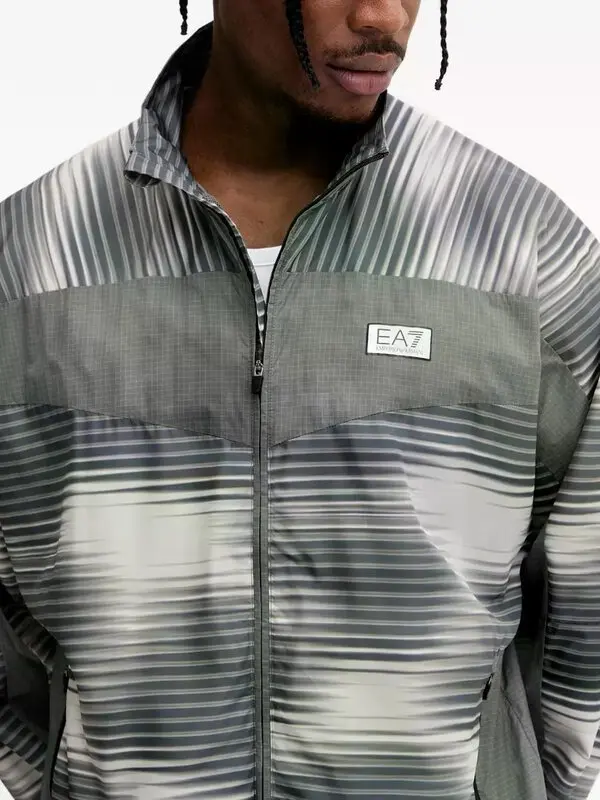 EA7 Gradient Print Panelled Jacket