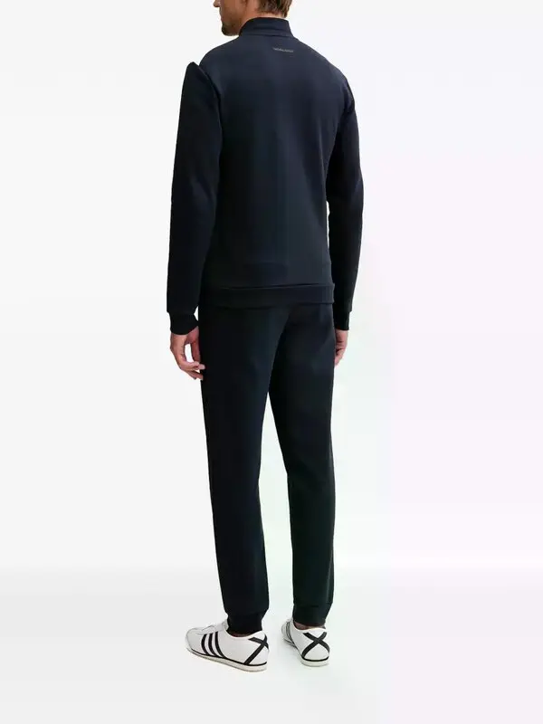 EA7 Logo Print Zip-up Sweater