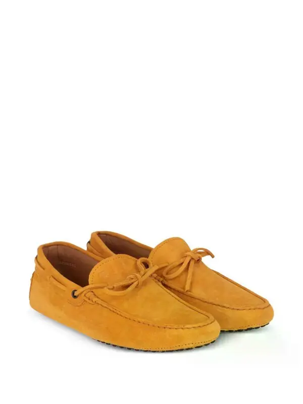 TOD'S Gommino Lace-up Suede Loafers - Brown