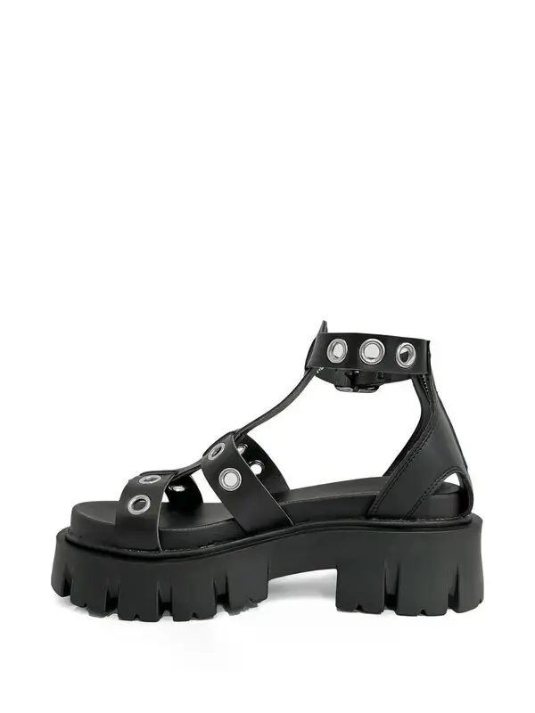 ALTERCORE Eyelet-embellished Platform Sandals