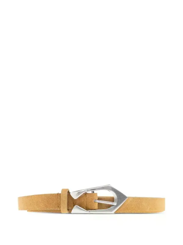 IRO PARIS Suede Finish Buckle-fastening Belt - Neutrals