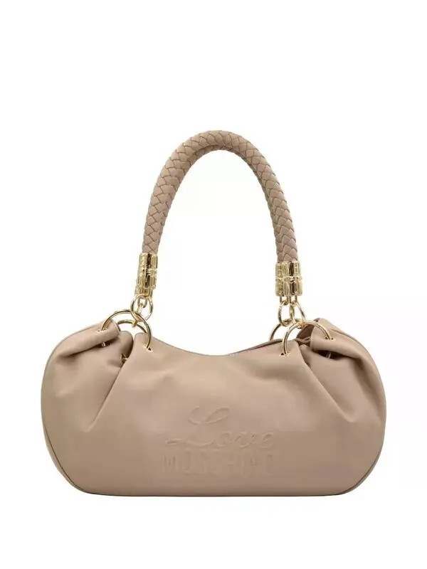 Moschino Braided Handle Gathered Tote Bag - Neutrals