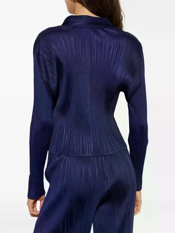 Issey Miyake Navy Pleated Blouse