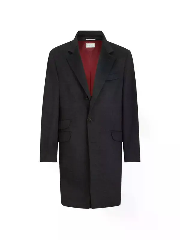 Brunello Cucinelli Single-breasted Notch-lapel Coat - Blue