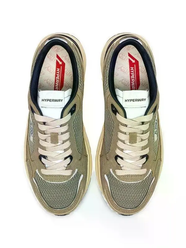 AUTRY Hyperway Paneled Mesh-suede Sneakers - Neutrals
