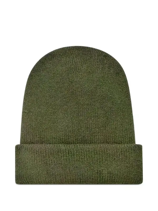 Another Tomorrow Recycled Cashmere Beanie Hat - Green