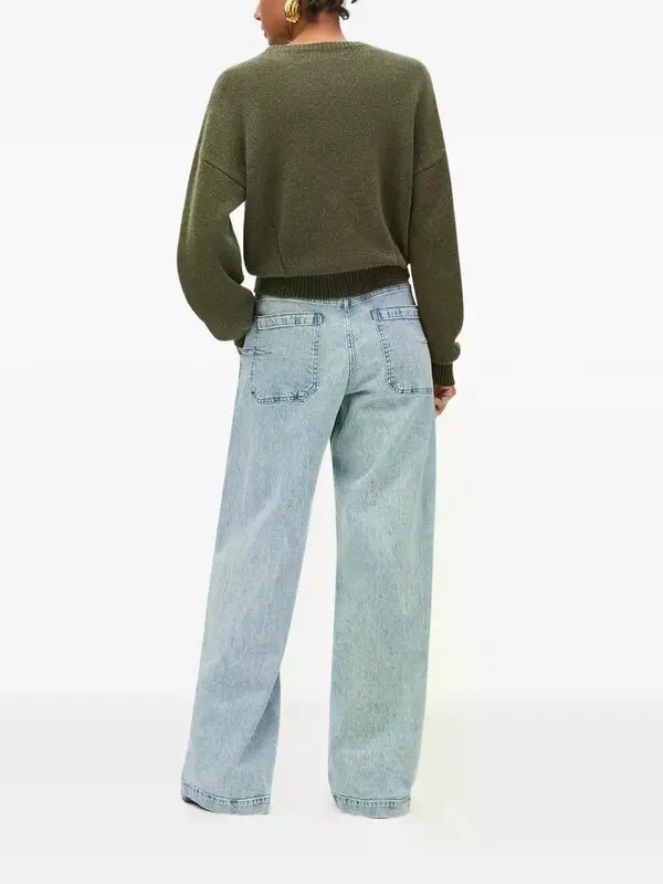 Another Tomorrow Darted Cashmere Sweater - Green