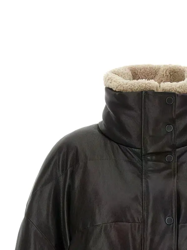Brunello Cucinelli Quilted Leather Jacket