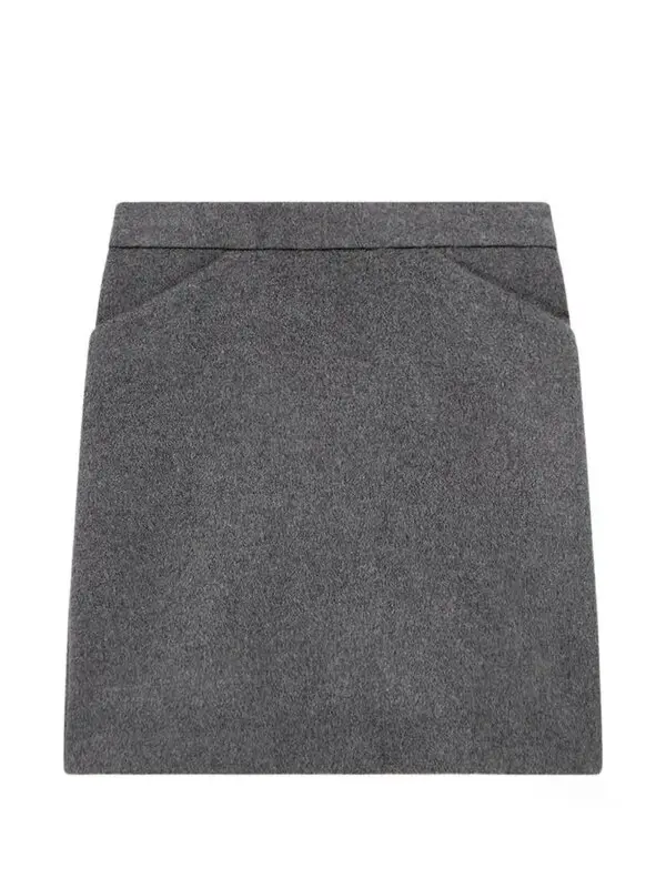 Another Tomorrow Tailored Cashmere Mini Skirt