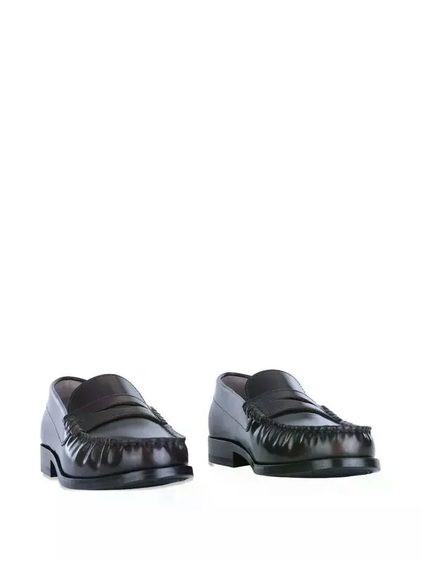 ALOHAS Rivet Leather Loafers