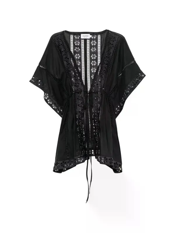 Charo Ruiz Ibiza Guipure Lace Kaftan - Black