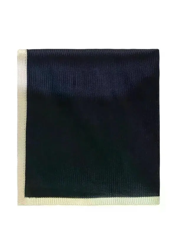 Zegna Logo-embroidered Contrast-border Pocket Square